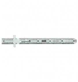 General Tools 300/3 Flexible Steel Ruler, 6", 3-pack