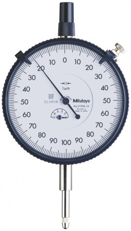 Mitutoyo 3109A-10 Series 3 Large Face Dial Indicator with Lug, 1 mm, Metric
